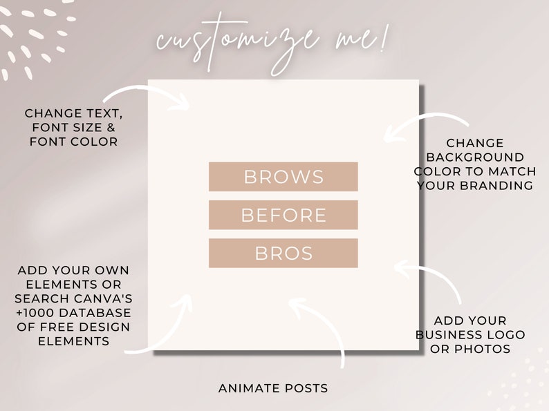 Eyebrow Microblading Quotes Instagram Template | Canva Editable ...