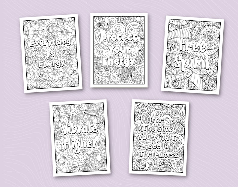 Spiritual Coloring Pages - Witchy Printable -adult Coloring Pages- All ...