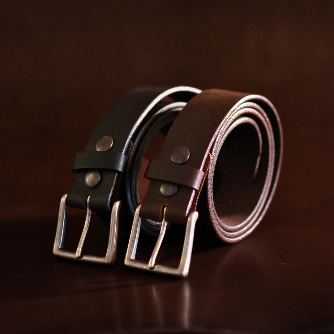 Men's Leather Belts, Mens Gift Set, Full Grain Leather Belts Bundle ...