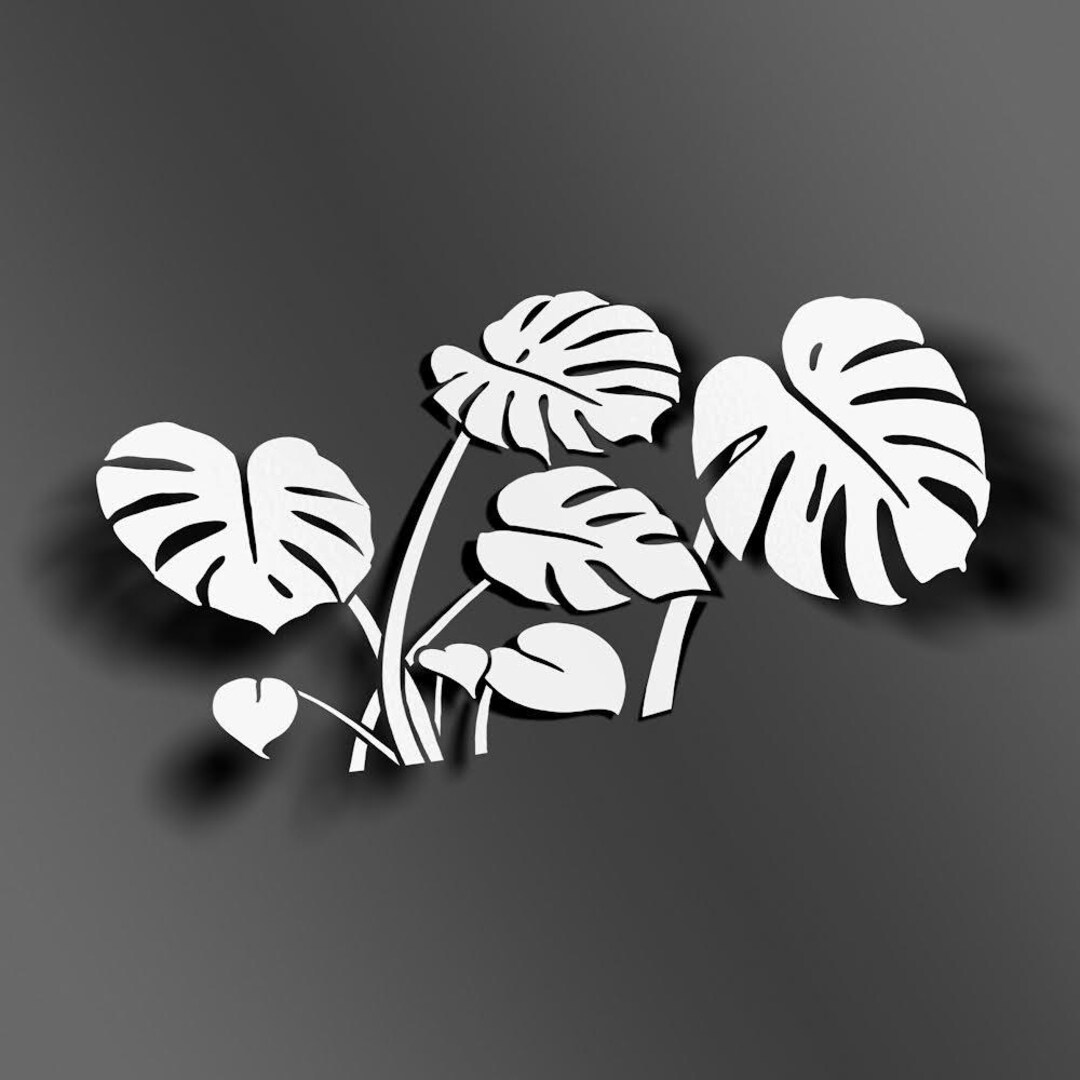 Monstera Decal // Car Sticker // Weatherproof Vinyl Decal - Etsy