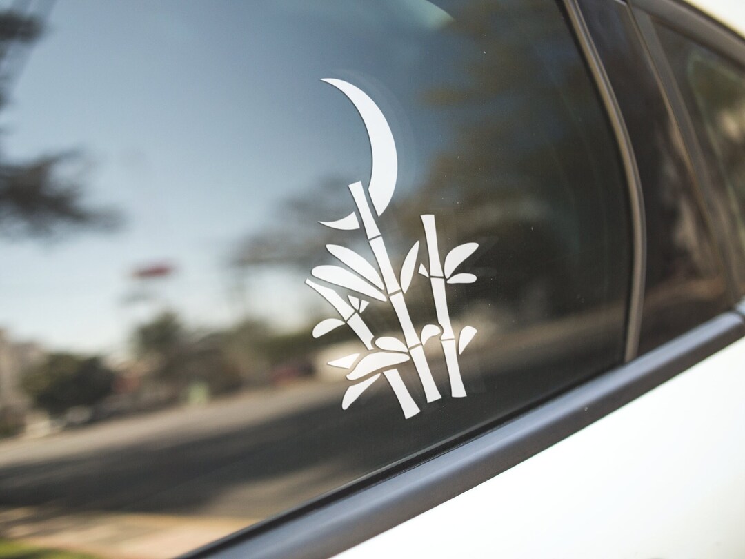 Bamboo Moon // Anime Sticker // Weatherproof Vinyl Sticker - Etsy