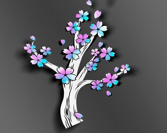 SAKURA TREE Cherry Blossom JDM Vinyl Sticker Decal - Etsy