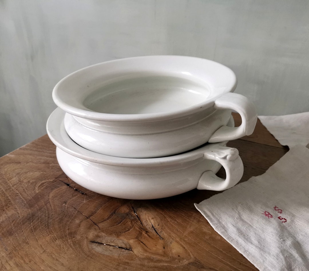 Antique French White Ceramic Toilet Pitcher, ST AMAND, GIEN - Etsy