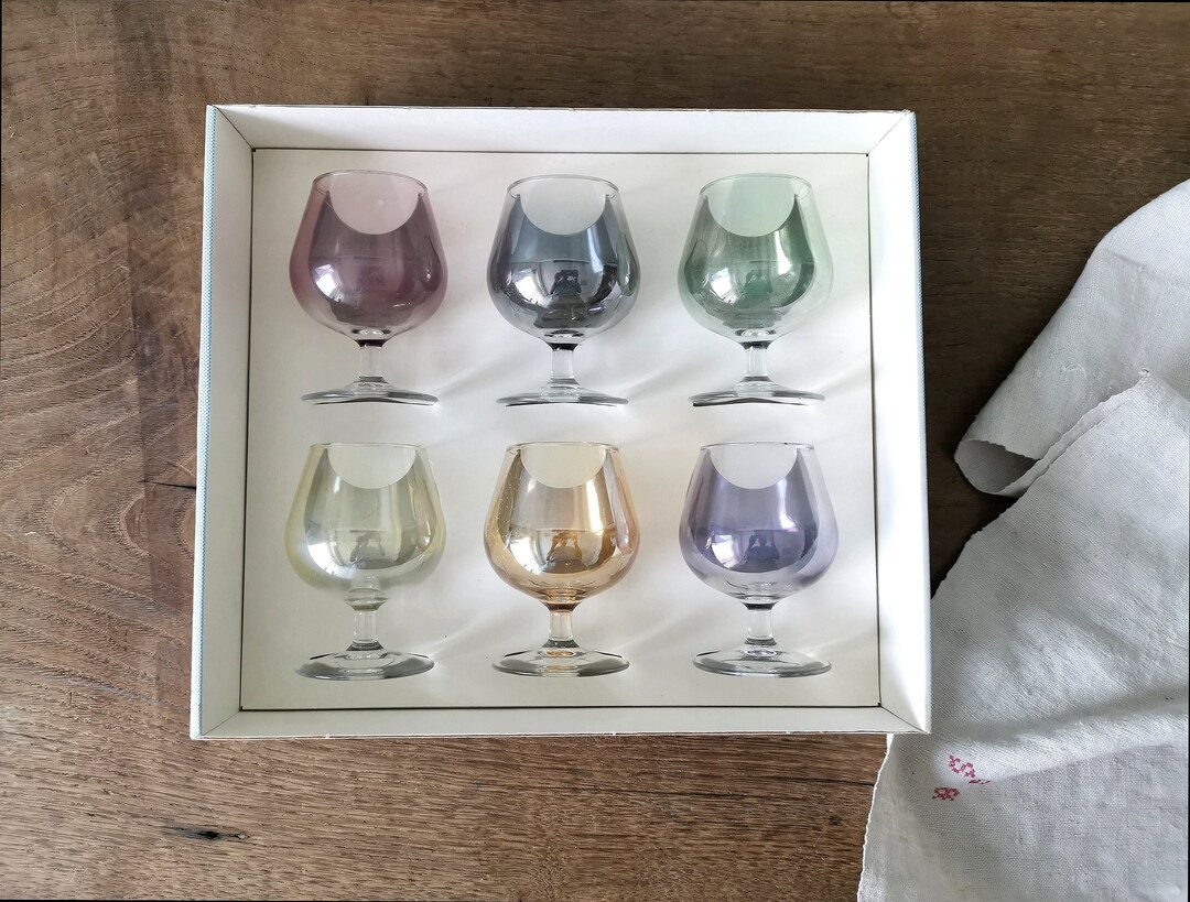 Set of 6 LUMINARC Vintage French Brandy Glasses Glasses in Original Box ...