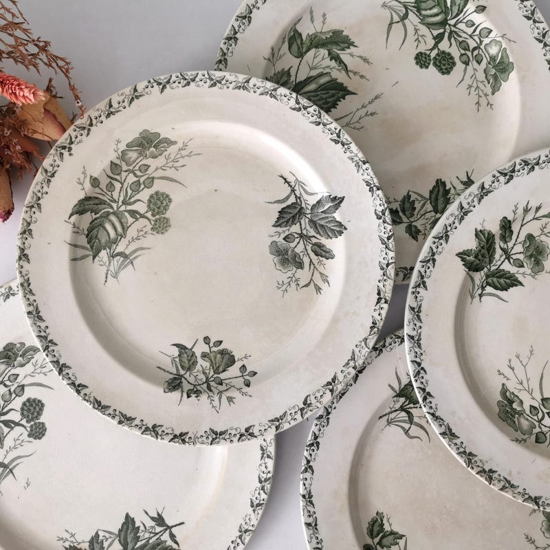 Green Transferware - Etsy