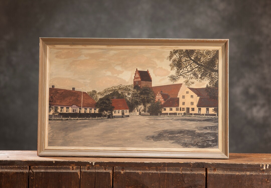 Vintage Swedish Watercolor, 1929, Made in Sweden, Watercolor Framed ...
