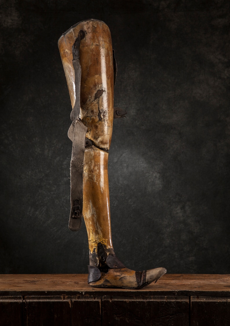 Antique 1930s Leg Prosthesis Orthopedic Wood and Leather Peg - Etsy