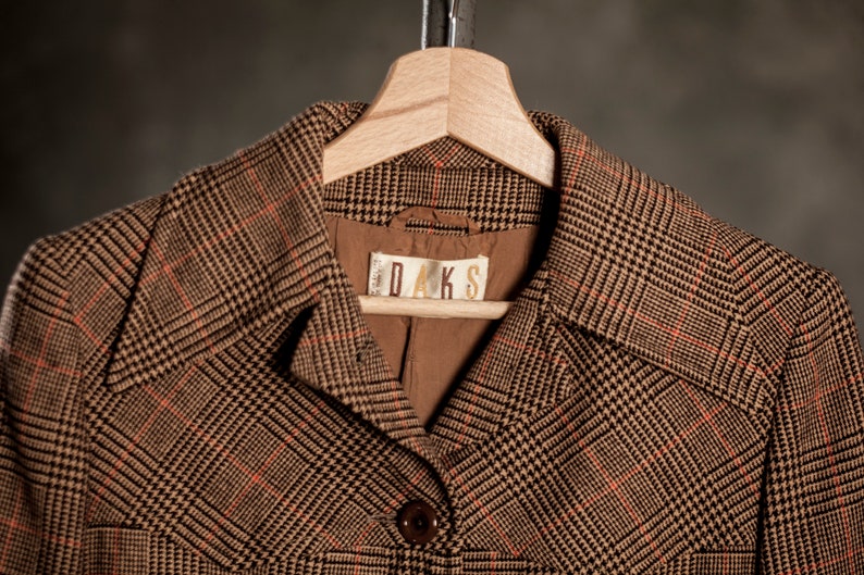 DAKS Vintage Check Tweed Suite 1960s, Woman Jacket and Pants, Wool ...