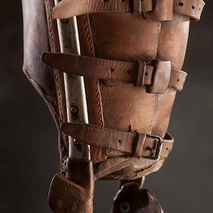 Vintage 1960s Leg Prosthesis Orthopedic on Wooden Base, Wood and ...
