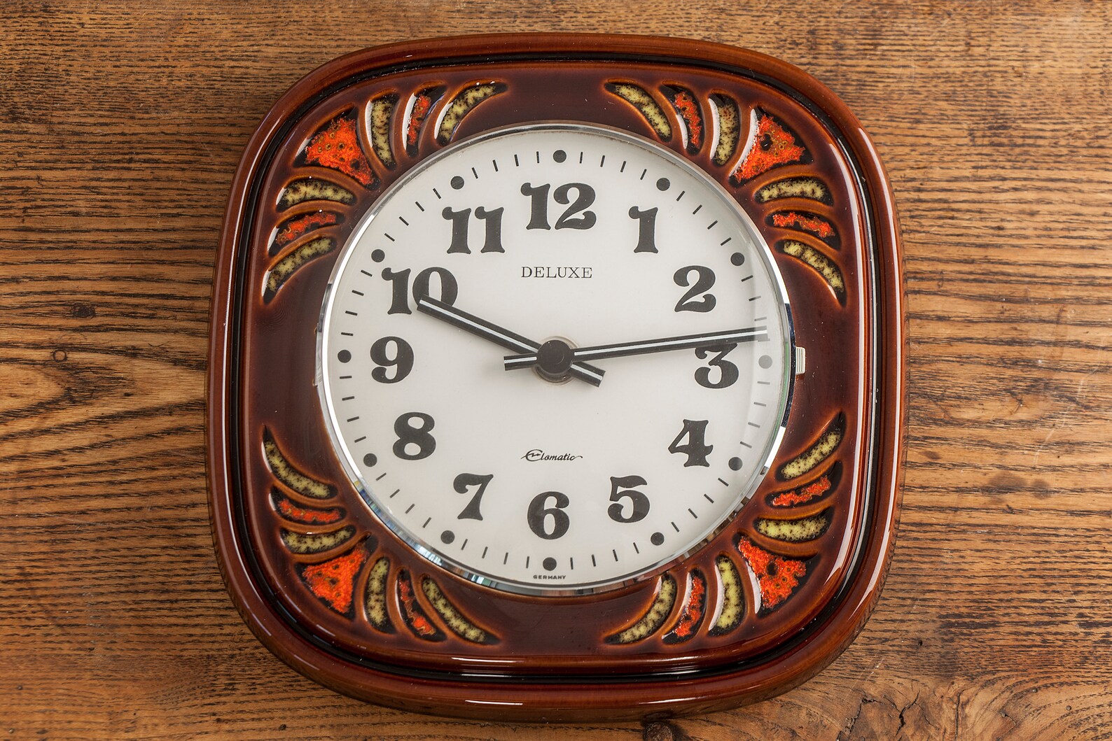 Vintage Ceramic Clock by Elomatic From 70's Made in - Etsy