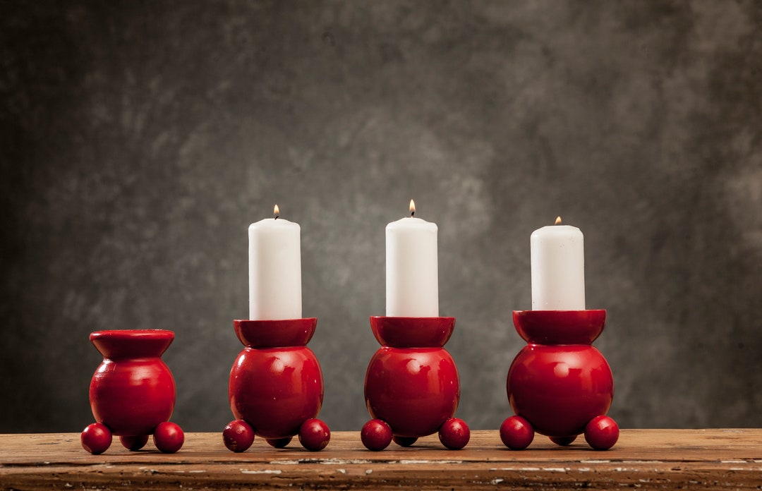 Set of 4 Swedish Vintage Candlesticks / Retro Candlesticks / - Etsy