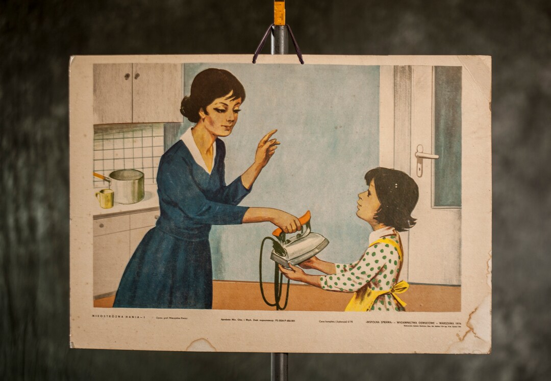 Set of 3 Vintage School Posters From 1976, Made in Poland, Retro ...