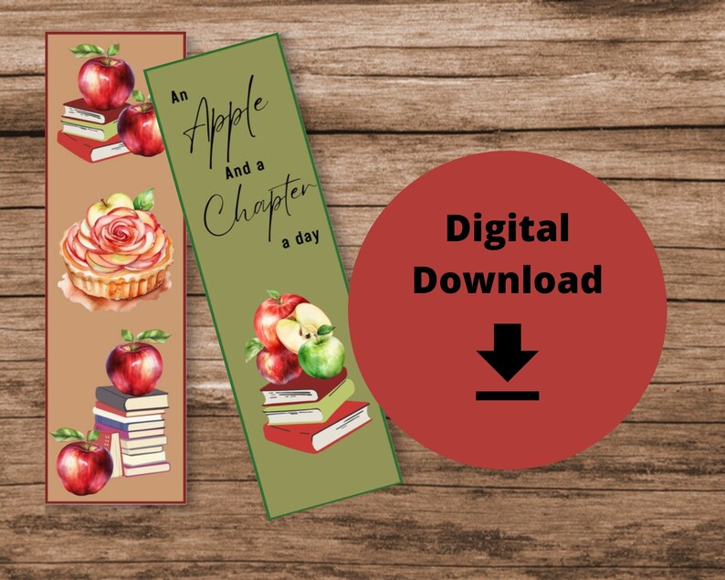 Printable Bookmarks for Kids Apple Fall Harvest Theme - Etsy