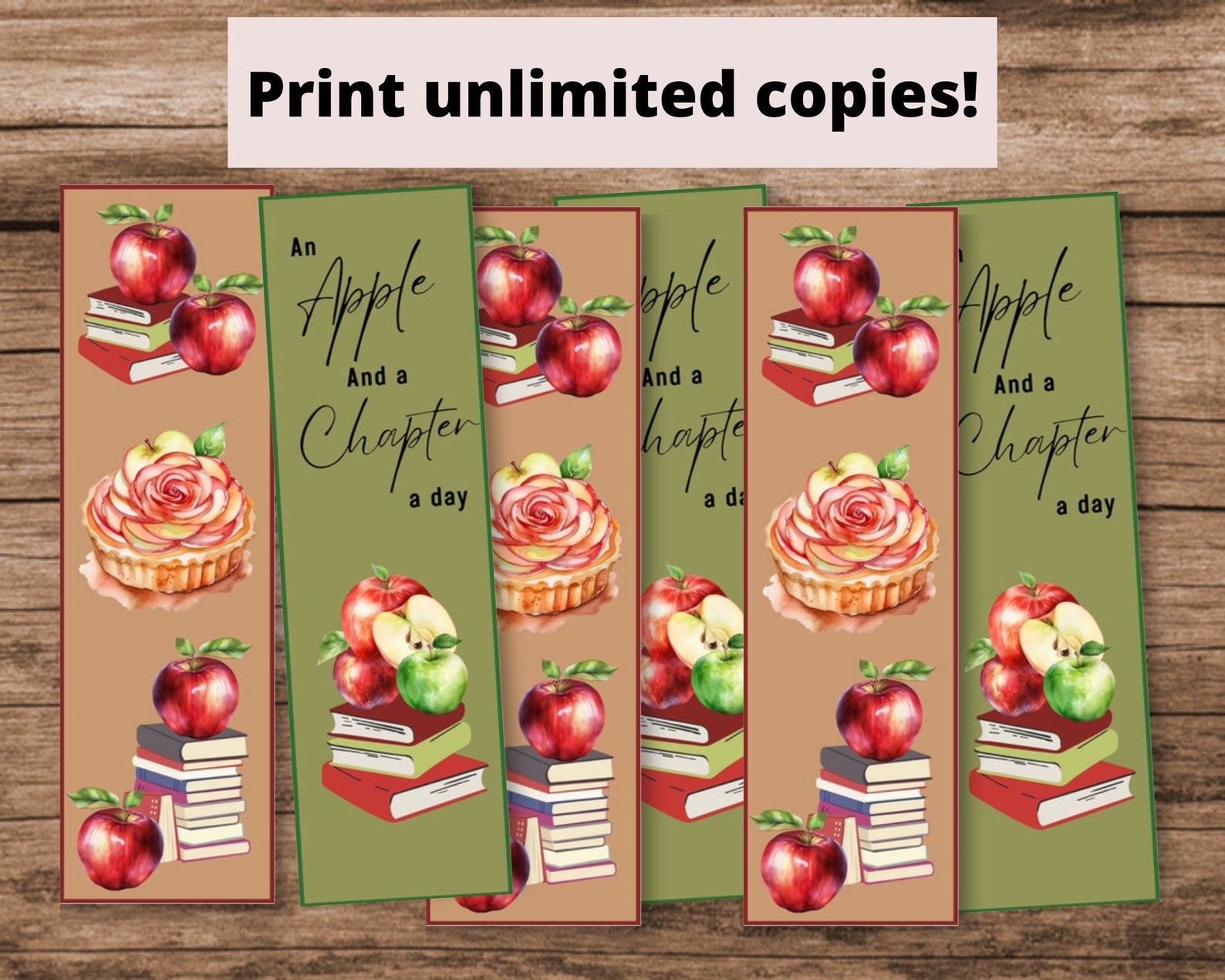 Printable Bookmarks for Kids Apple Fall Harvest Theme - Etsy