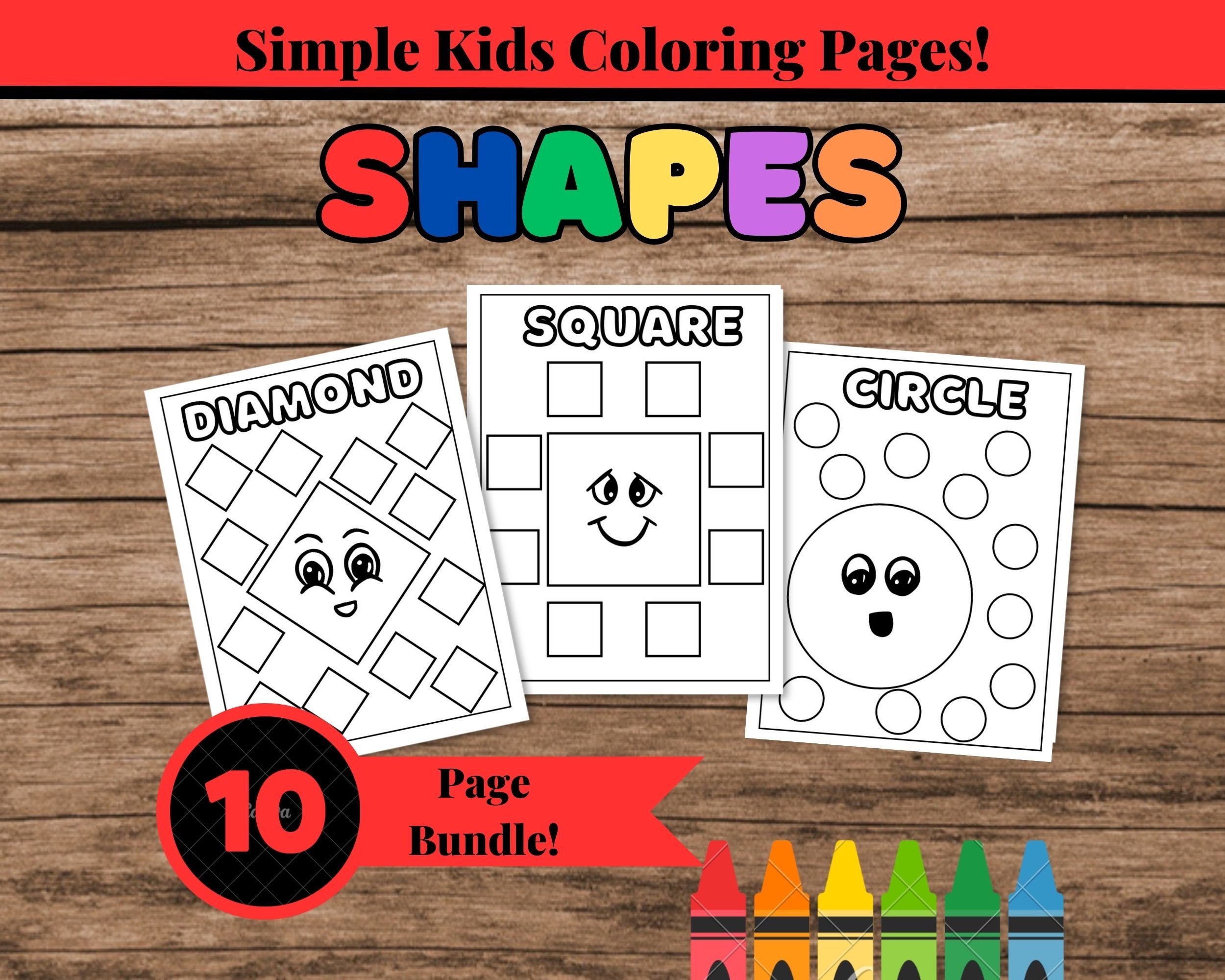 Simple Coloring Pages Shapes