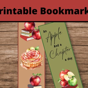 Printable Bookmarks for Kids Apple Fall Harvest Theme - Etsy
