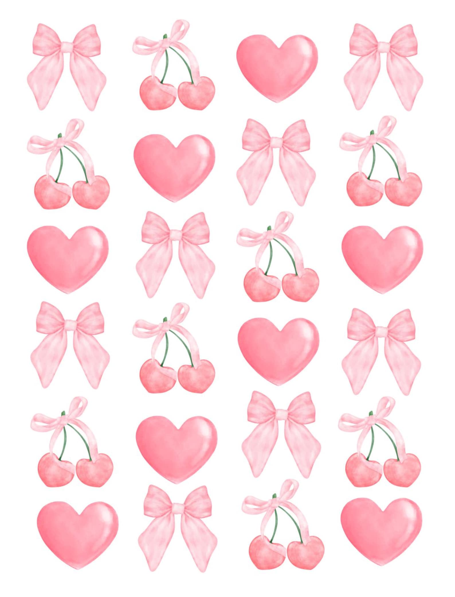 Bow, Cherry, Heart Printable - Etsy