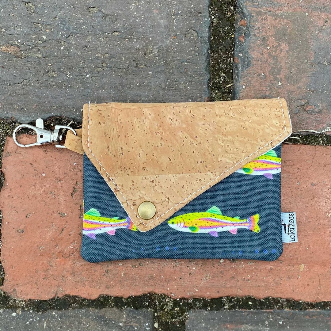 Rainbow Trout Snap Wallet | Eco-friendly Keychain Pouch | Fishing Gift ...