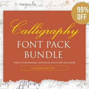 Font Bundle - Calligraphy Fonts, Wedding, Handwritten, Modern, Script ...