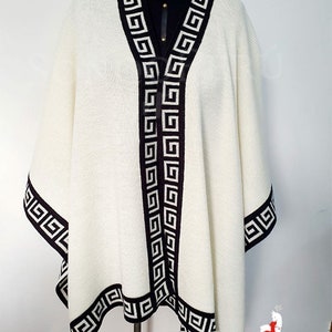 Red Alpaca Cape-genuine Alpaca Ruana- Classic Design Authentic Wool ...