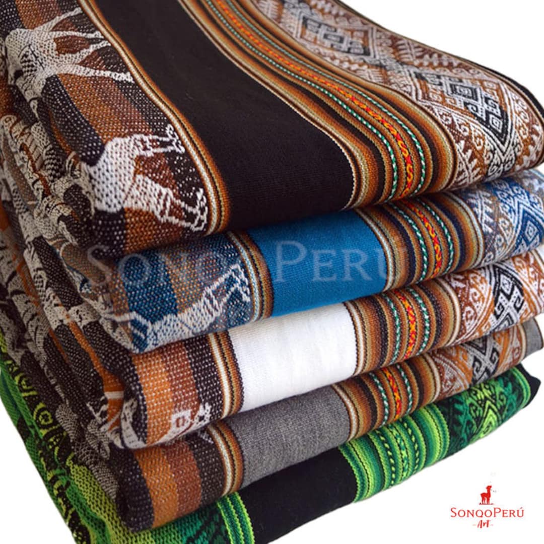 Andean Peruvian Blanket | Bohemian Fabric | Peruvian Andean Tablecloth ...