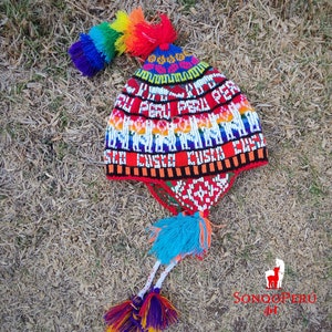 Handmade Beaded Peruvian Chullo: Colorful Winter Hat - Etsy