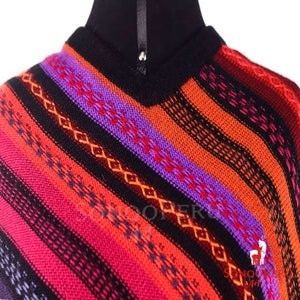 Handwoven Inca Poncho / Traditional Peruvian Poncho / Alpaca Wool ...