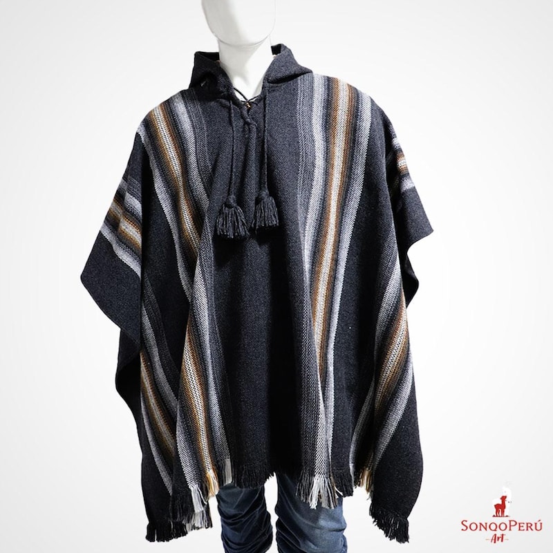 Womens Geometric Poncho - Etsy