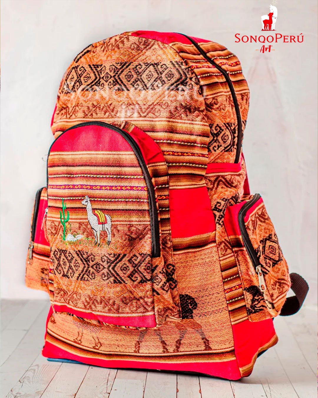 Backpack Handmade With Fabric Llamas Designs From Peru - Etsy