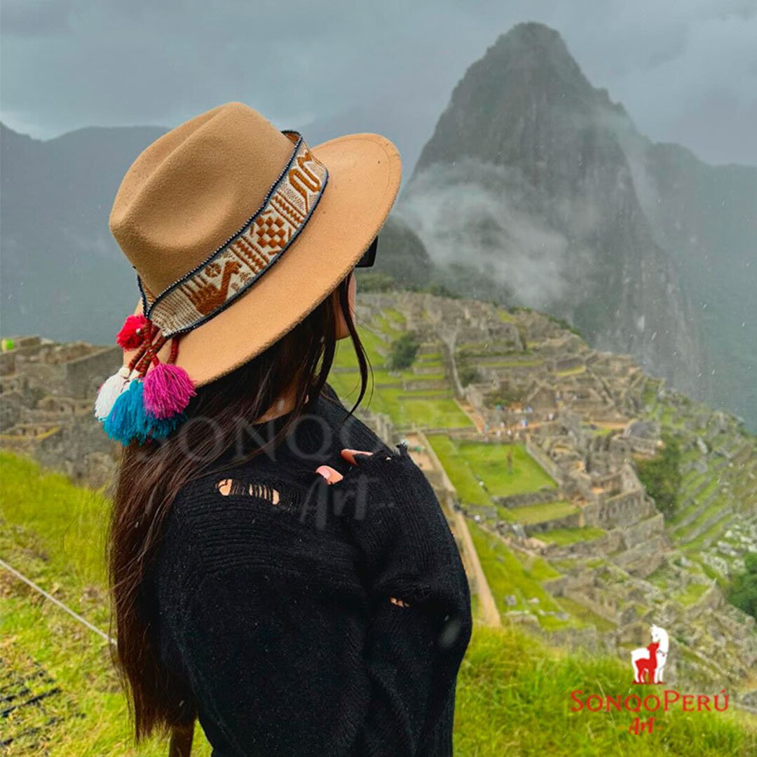 Orange Colored Andean Hat, Fedora Hat, Peruvian Artisan-made Hat, Felt ...