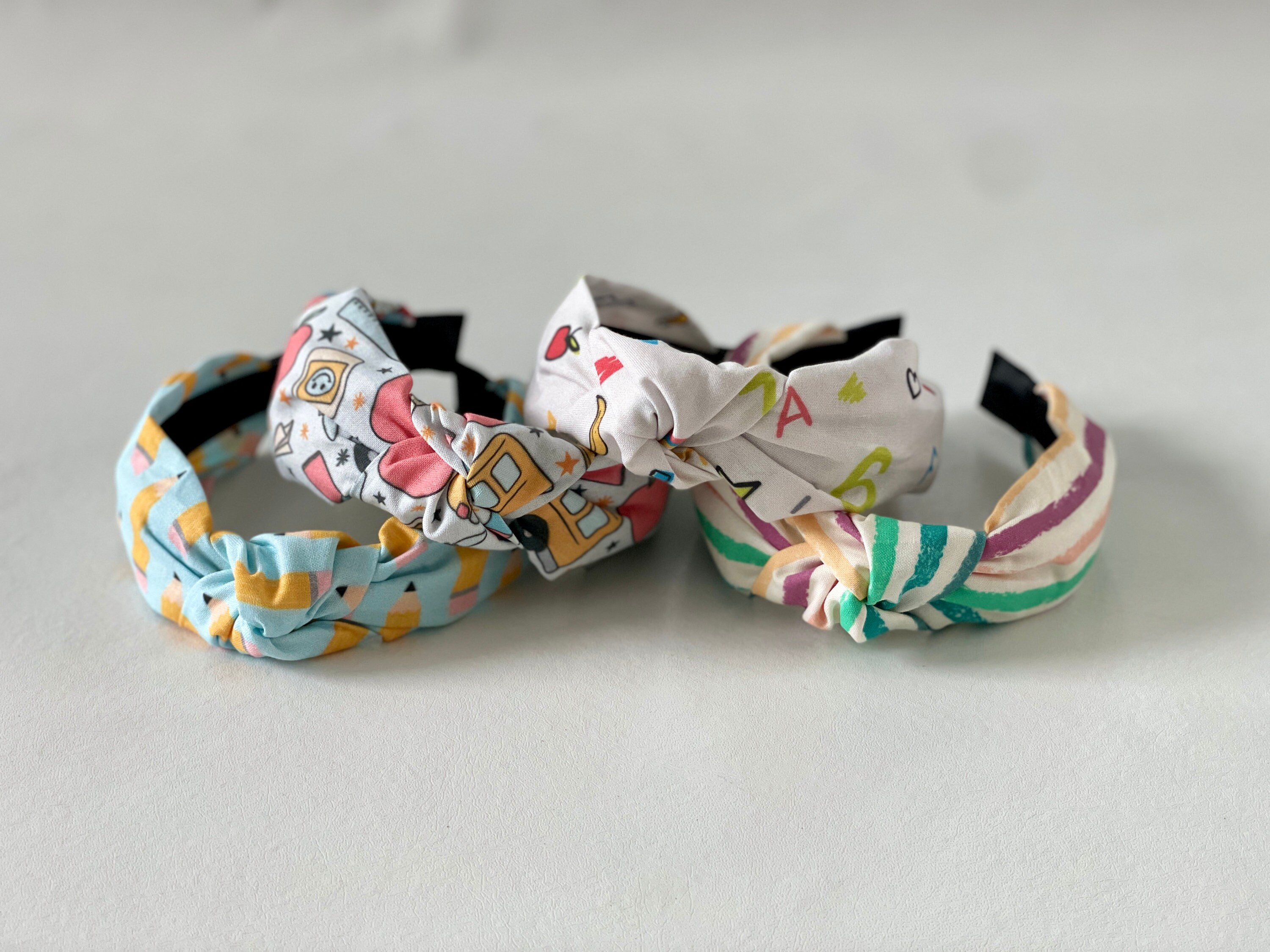 Back to School Knot Headband School Bus Headband Crayons - Etsy