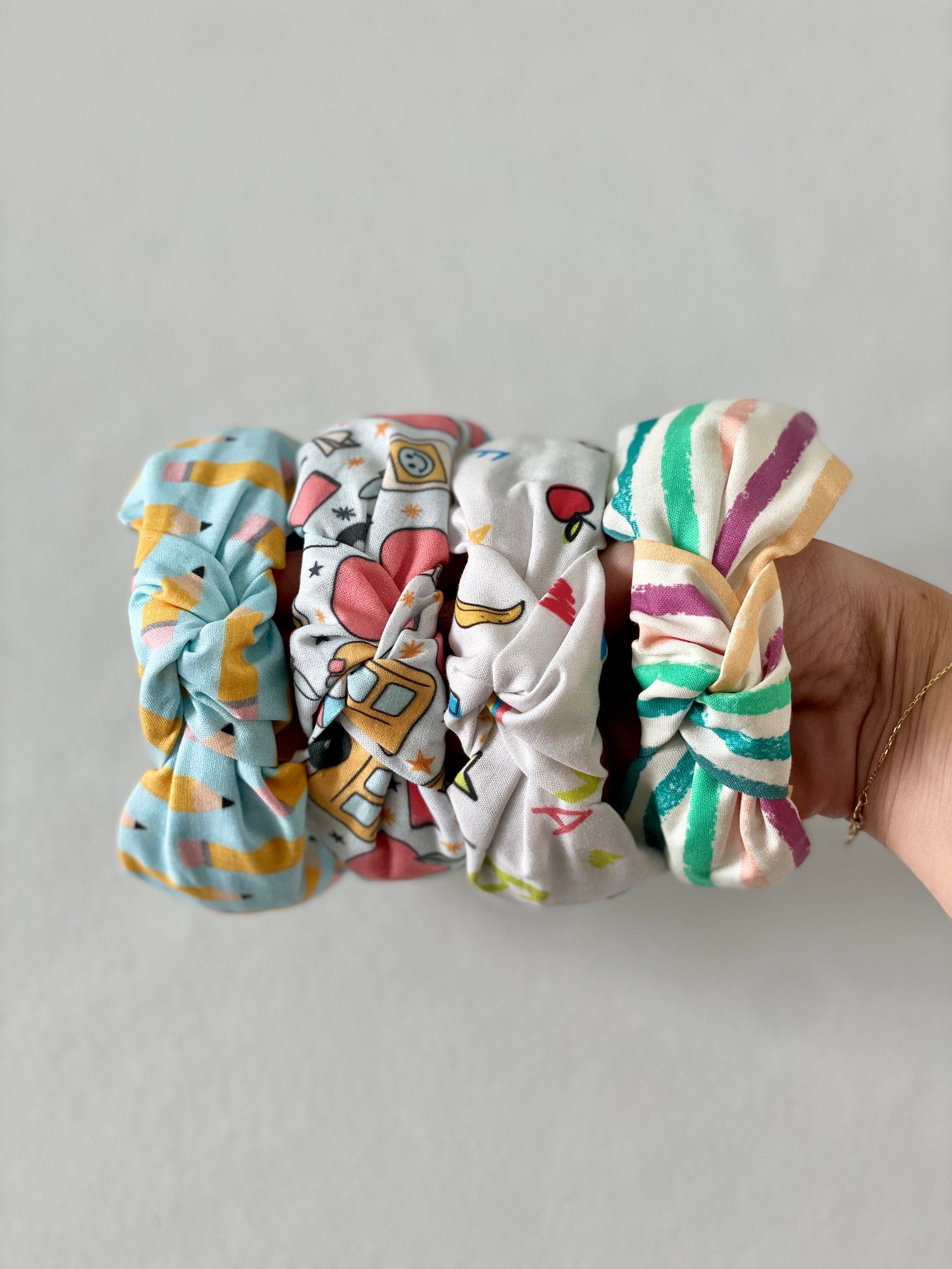 Back to School Knot Headband School Bus Headband Crayons - Etsy