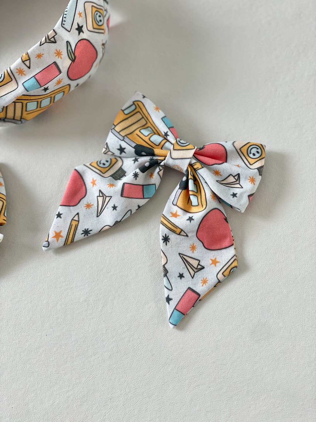 School Bus Hair Bow Back to School Bow School Sailor Bow - Etsy
