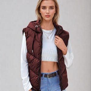 Puffer Vest Pattern Hoodie Puffer Vest Hooded Vest Women Sewing Pattern ...