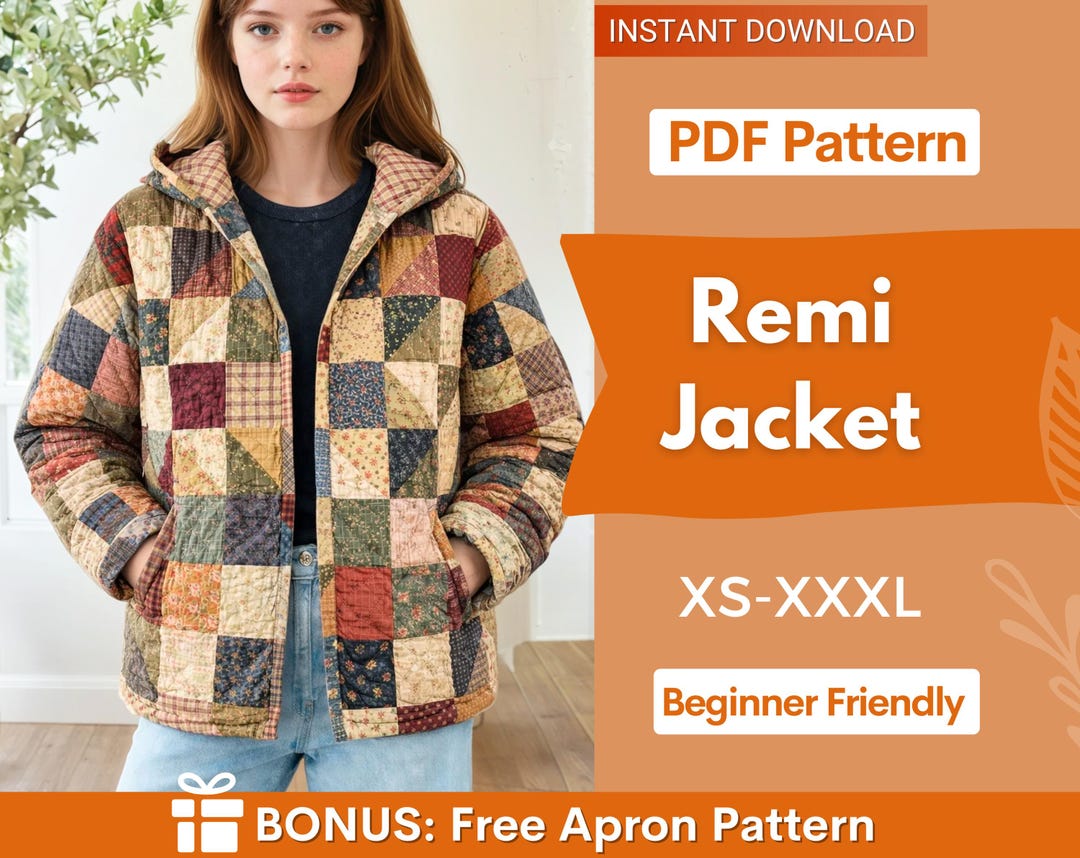 Quilted Jacket With Hoodie Sewing Pattern | Quilted Jacket Pattern ...