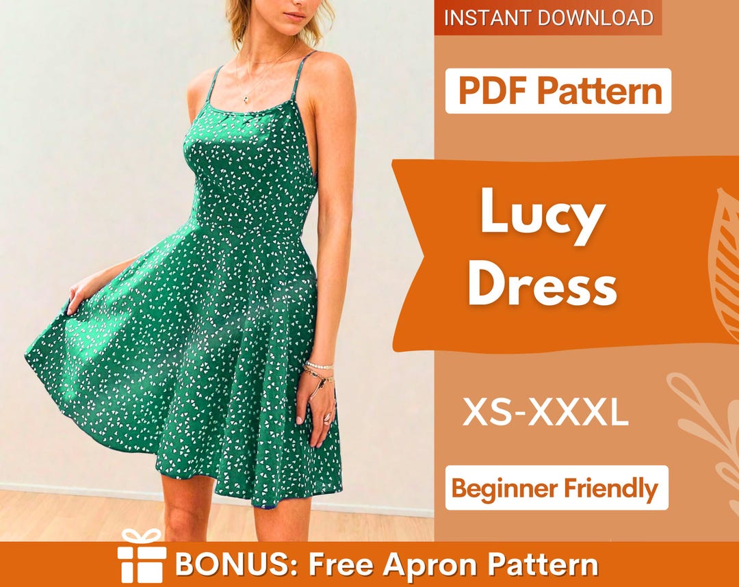 Short Dress Pattern | Summer Dress Pattern | Dress Sewing Pattern ...