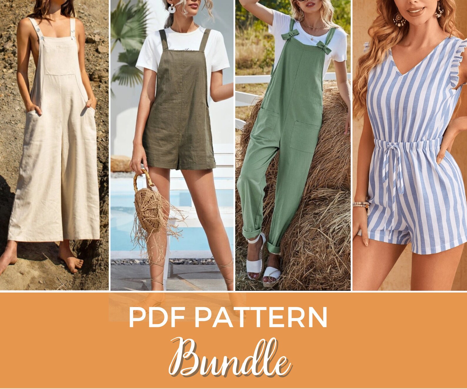 Jumpsuit Sewing Pattern Romper Pattern Overalls Pattern - Etsy