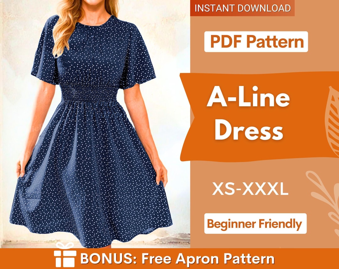 A-line Dress Sewing Pattern | Summer Dress Pattern | Women Sewing ...