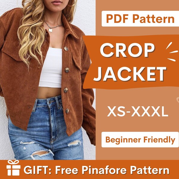 Crop Jacket Pattern - Etsy