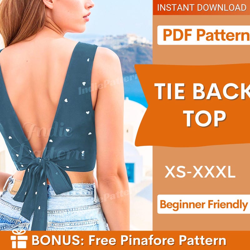 Tie Back Top Pattern - Etsy