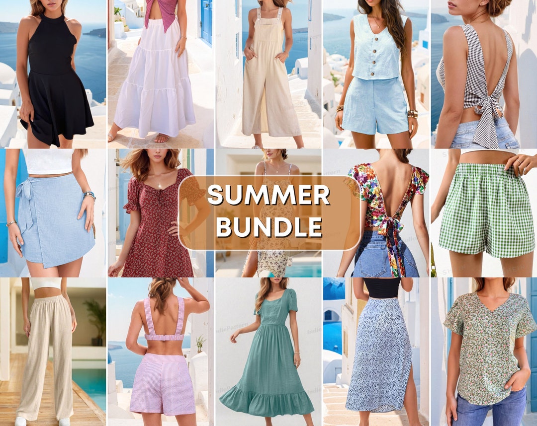 Summer Patterns Bundle Women Patterns Dress Pattern Jumpsuit Pattern ...