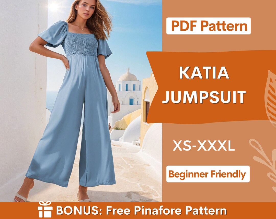 Jumpsuit Pattern Overalls Pattern Sewing Pattern Summer Dress Pattern ...
