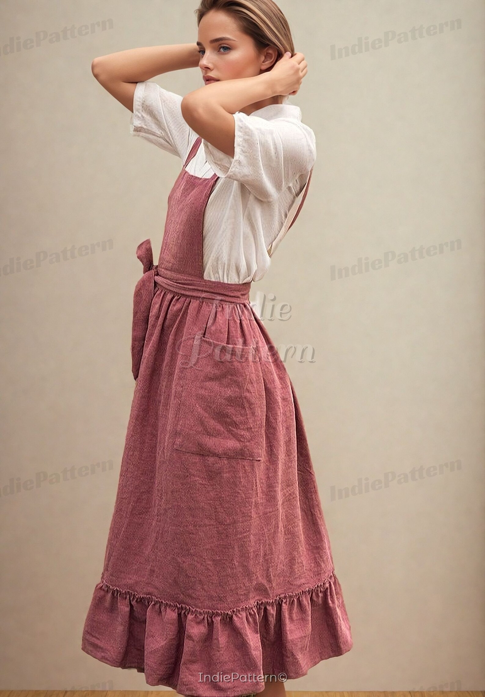 Pinafore Dress Pattern Apron Pattern PDF for Women Vintage Women Fancy ...