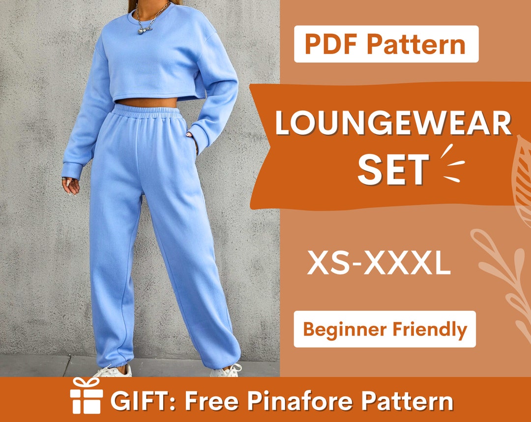 Loungewear Set Pattern Sweat Set Pattern Jogger Sewing - Etsy