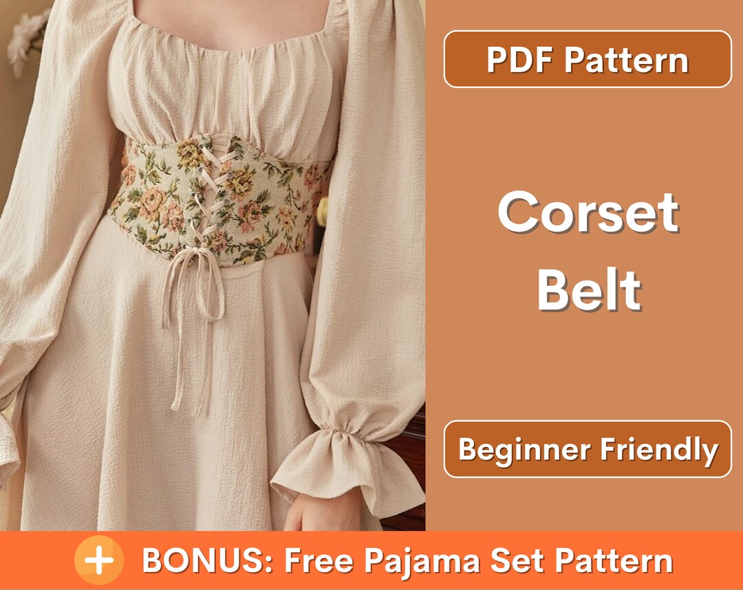 Corset Belt Pattern XS-XXXL Underbust Corset Sewing - Etsy