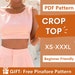 Crop Top Sewing Pattern XS-XXXL Open Back Top Pattern - Etsy