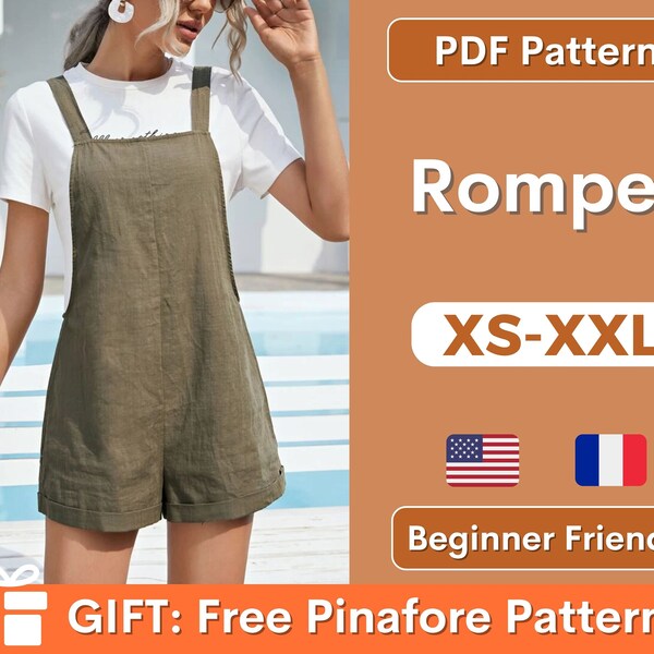 Womens Playsuit Sewing Pattern - Etsy