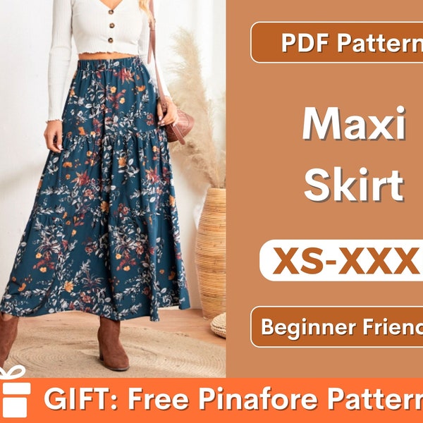 Maxi Skirt Pattern Plus Size - Etsy
