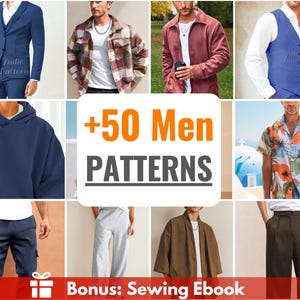 50+ Men Patterns Bundle | Men Sewing Patterns | Men Shorts | Men Jacket ...