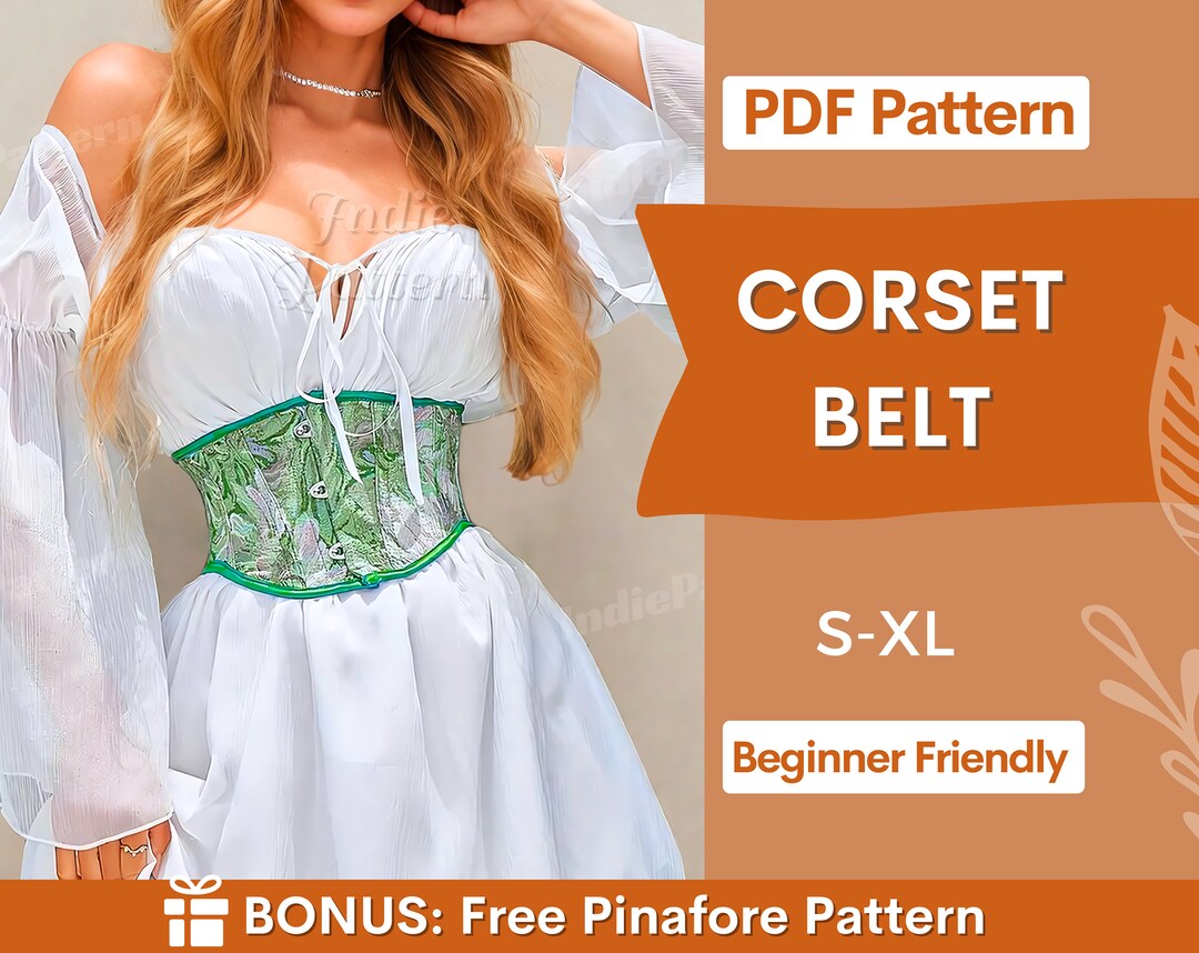 Underbust Corset Sewing Pattern PDF Corset Belt Pattern Corset Pattern ...